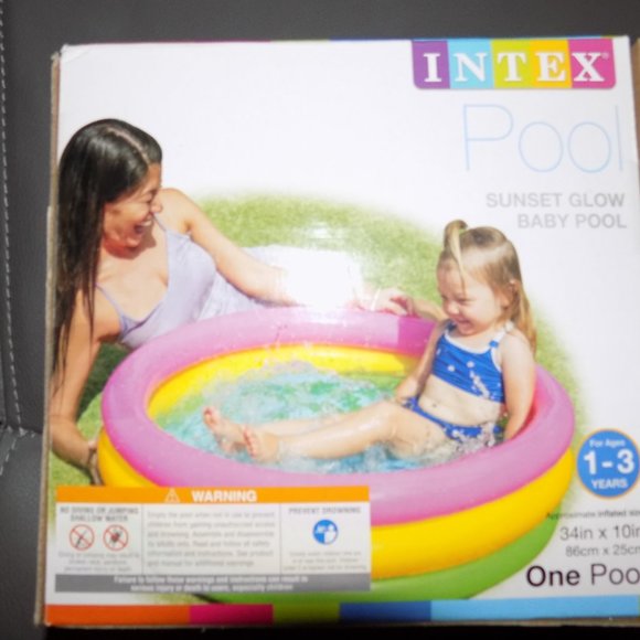 Intex | Toys | Intex Sunset Glow Inflatable Baby Swimming Pool | Poshmark
